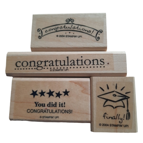 Stampin' Up! | Office | Stampin Up Retired Congratulations 4 Pieces ...
